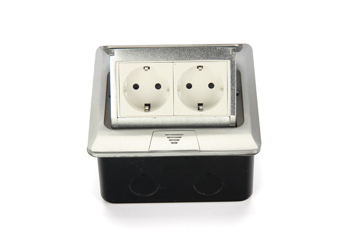 45x45 mm Pop Up Floor Socket Double Ways European CEE 7 Schuko Outlet ...