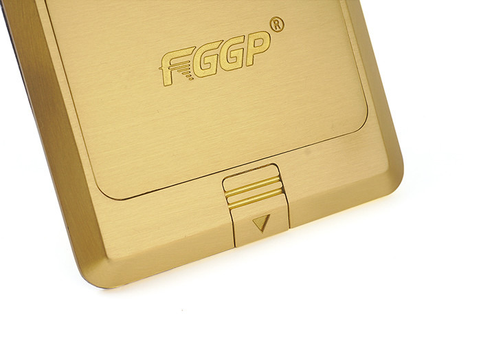 Golden Waterproof Floor Outlet , Granite Flooring Mounted Pop Out ...