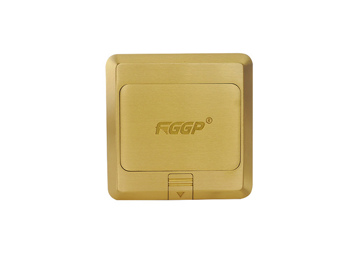 Golden Waterproof Floor Outlet , Granite Flooring Mounted Pop Out ...