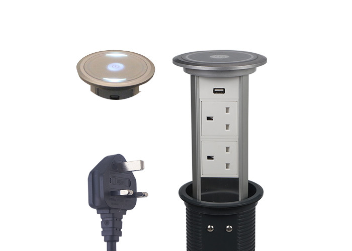 3250W Motorized Pop Up Power Socket White LED For Conference Room ...