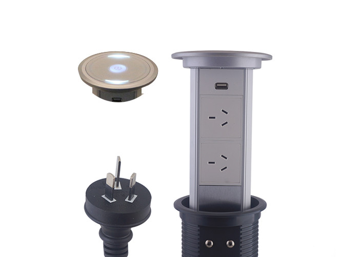 SAA Approved Motorized Pop Up Socket , 10A 250V Motorised Pop Up Powerpoint