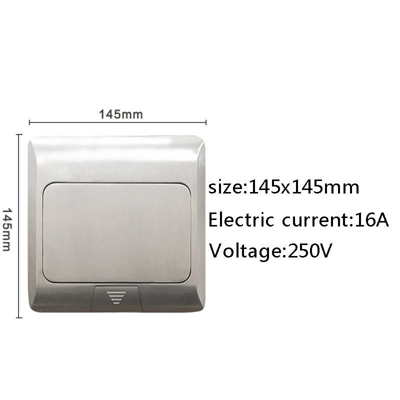 45x45 mm Pop Up Floor Socket Double Ways European CEE 7 Schuko Outlet ...