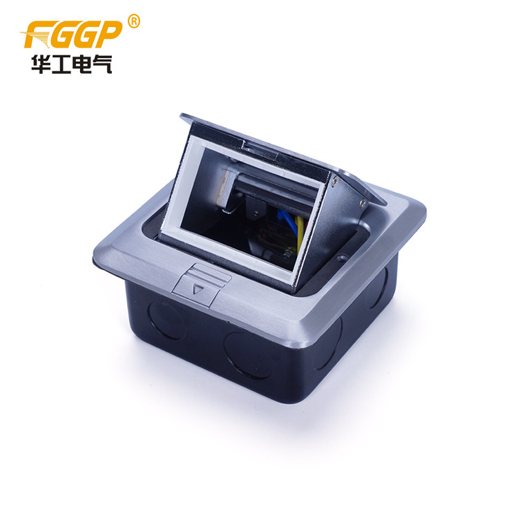 Aluminium Pop Up Empty Floor Socket Outlet Box No Shocked For Popular