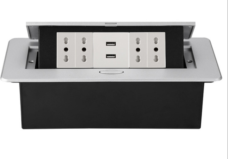 240V Office Furniture Tabletop Switch Socket / Pop Up Desk Power Outlet ...